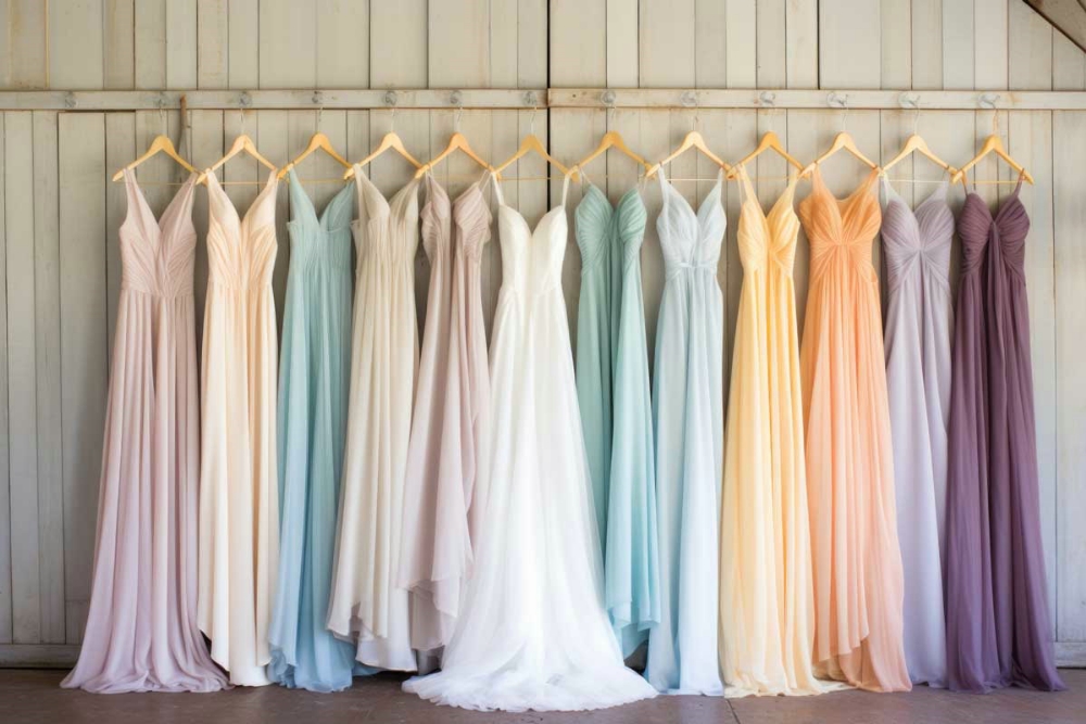 Des robes pastel pour les demoiselles d'honneur